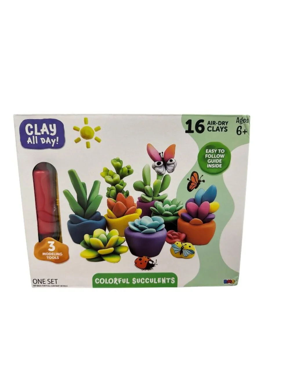 RMS | Office | Clay All Day Airdry Clay Kit For Kids With 6 Colors 3 ...